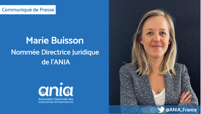 [CP] Nomination : Marie Buisson, Directrice Juridique de l'ANIA - ANIA