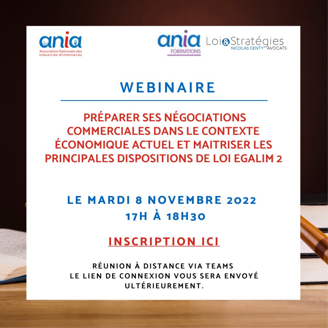 Ania-Formations Webinaire « Préparer ses négociations commerciales dans le contexte économique ...