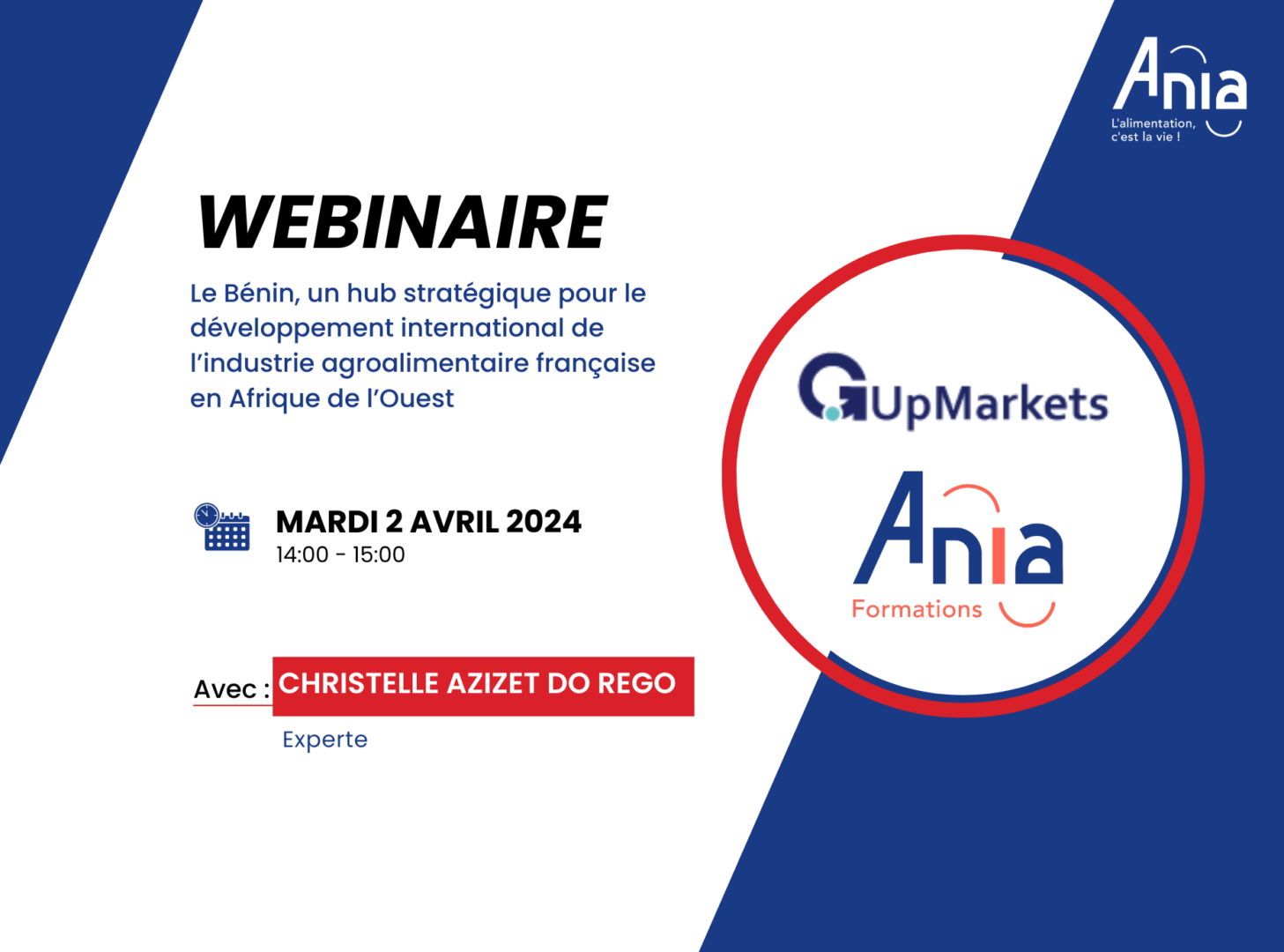 2 avril : Webinaire "Développer son commerce en Afrique de l'Ouest" - ANIA
