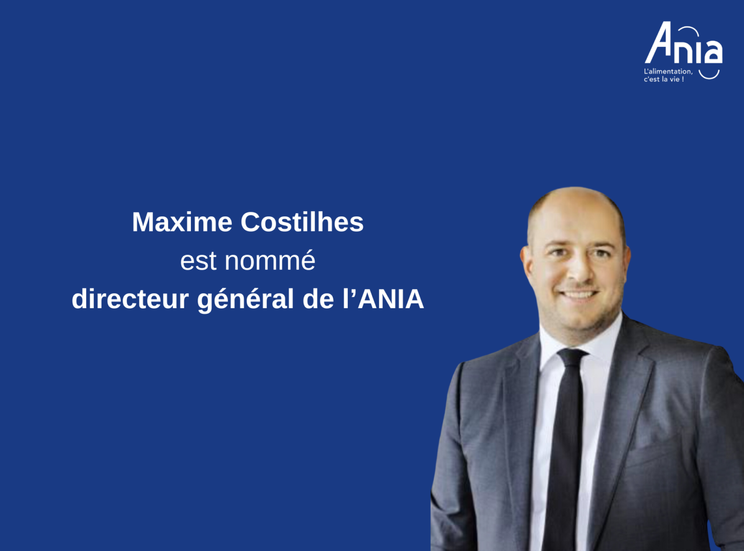 Maxime Costilhes est nommé directeur général de l’ANIA - ANIA
