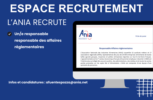 Recrutement - L'ANIA recrute un/e responsable affaires réglementaires ...